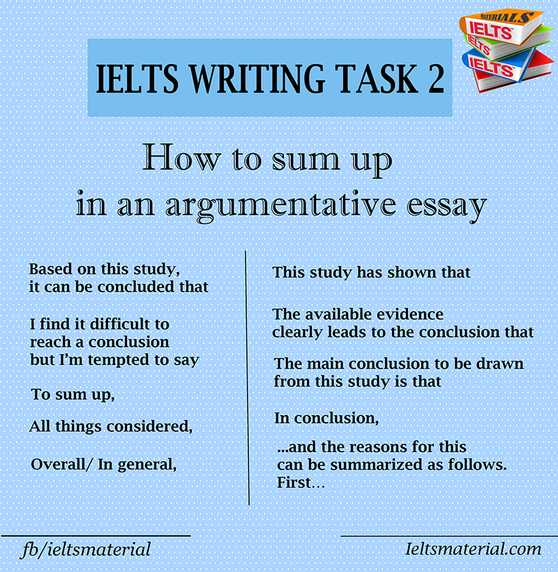 How To Sum Up In An Argumentative Essay In IELTS Writing Task 2