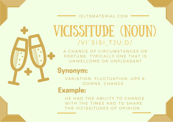 Vicissitude – Word of the Day ( Vocabulary for IELTS Speaking & IELTS ...