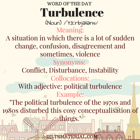 Turbulence - Word Of The Day For IELTS Speaking And Writing