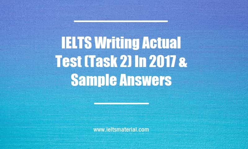 Academic IELTS Writing Task 2 Topic 13 with Answers Model Essay