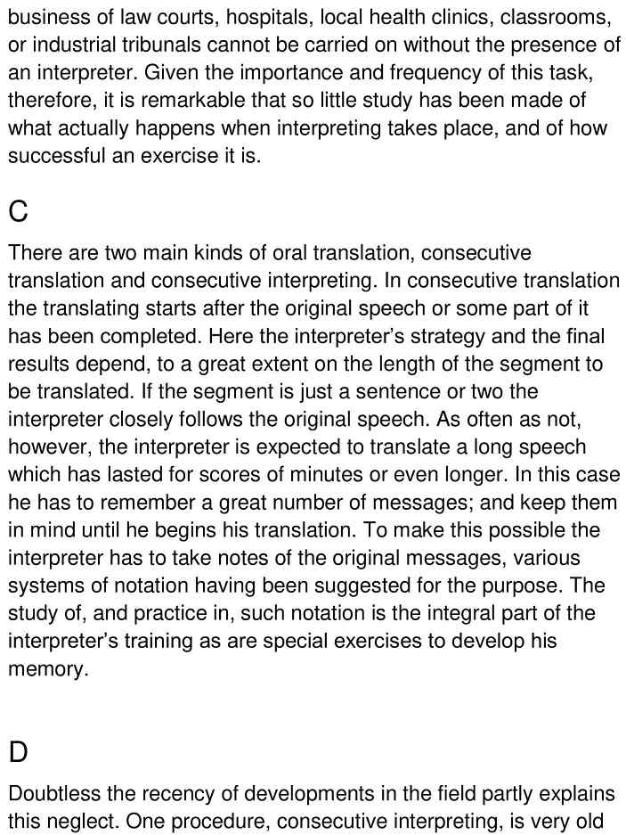 Consecutive and Simultaneous Translation – IELTS Reading Anwers ...