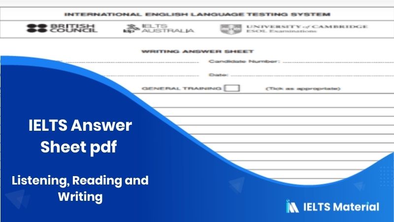 Ielts Listening Reading Answer Sheets