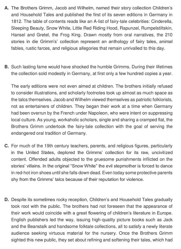 IELTS Reading Test in 2018 - Yes/No/Not Given Questions - topic : Grimm ...