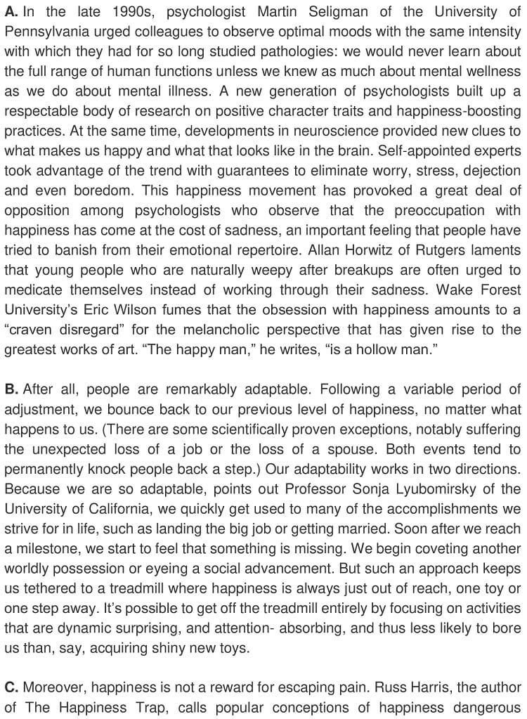 The psychology in Happiness, Biomimetic Design, Bright children - IELTS ...