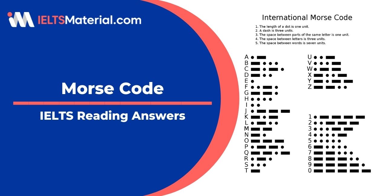 Morse Code IELTS Reading Answer IELTSMaterial Morse Code IELTS Reading Answer IELTSMaterial